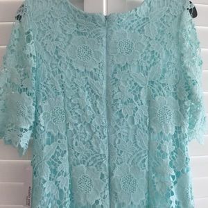 Studio One | Dresses | Aqua Lined Lace Dress | Poshmark